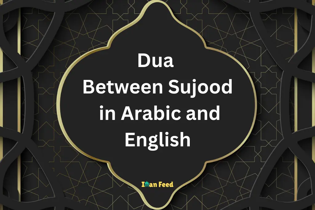 Dua Between Sujood In Arabic, English and Hadith - Iman Feed